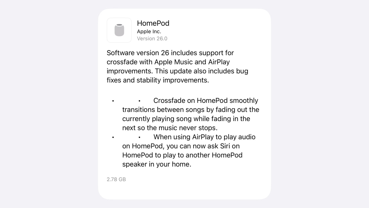 Apple Releases HomePod Software Update 26 [Download] - iClarified