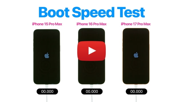 Boot Speed Test: iPhone 17 Pro Max vs iPhone 16 Pro Max vs iPhone 15 ...