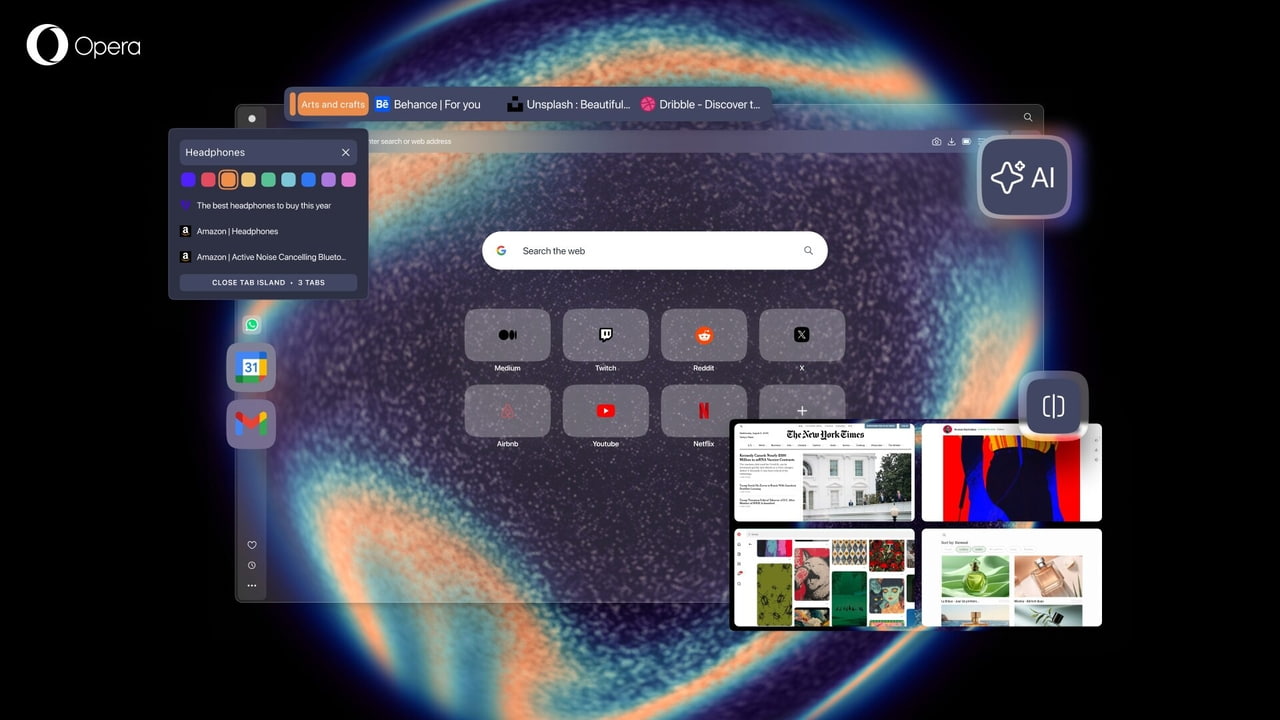 Opera One R3 Launches With 'Tab-Aware' AI, 4-Way Split Screen, and ...