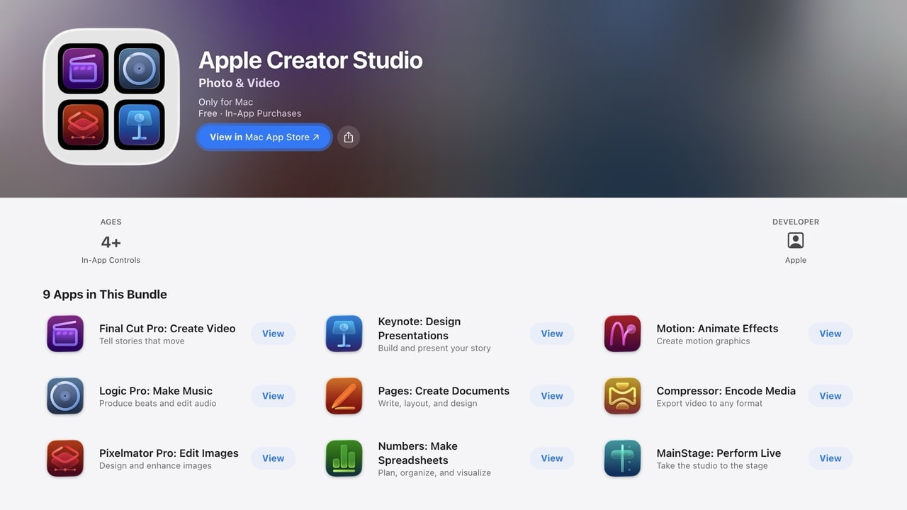 Apple Creator Studio Subscription Now Available for $12.99/Month ...