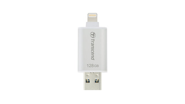 Transcend JetDrive Go 300 Lightning/USB Flash Drive - 128GB (Silver ...