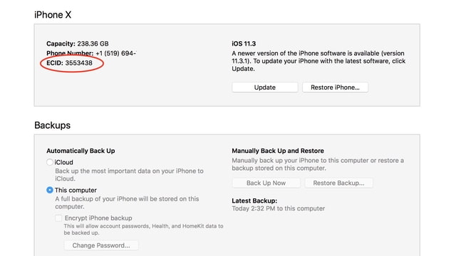 How to Find Your iPhone ECID Using iTunes - iClarified