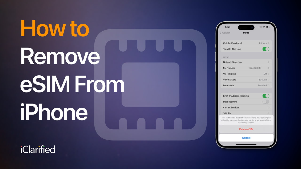 How to Remove eSIM From iPhone - iClarified