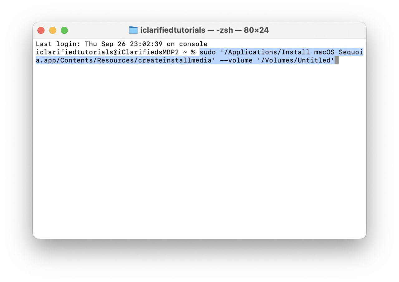 How to Create a Bootable macOS Sequoia USB Installer [Video] - iClarified
